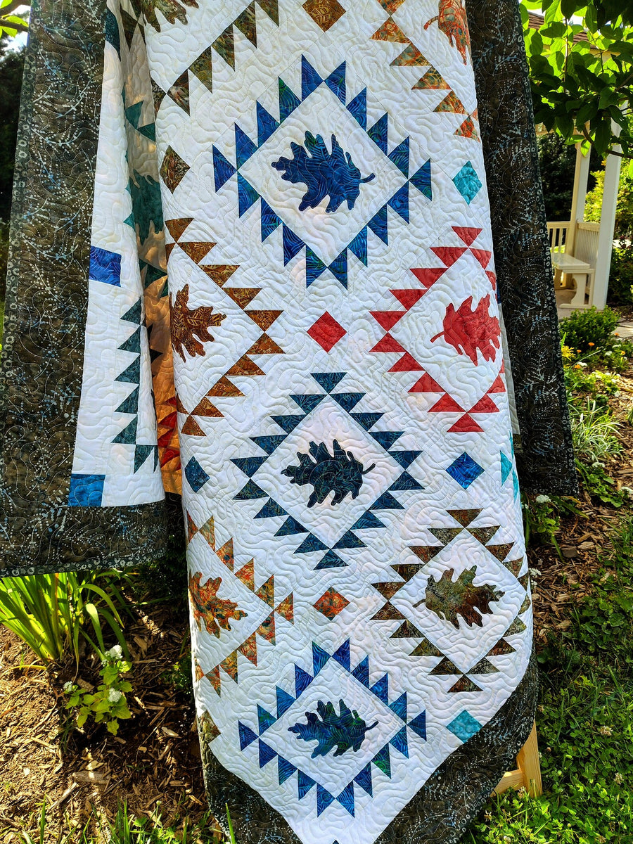 Autumn Leaves Quilt Pattern, Fall Leaf Quilted Wall Hanging – QUILTOFF