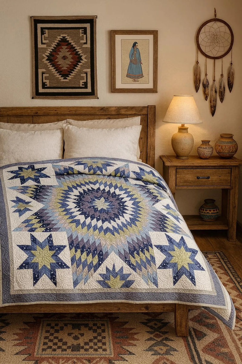 Starburst Quilt – Traditional Native American Inspired – QUILTOFF